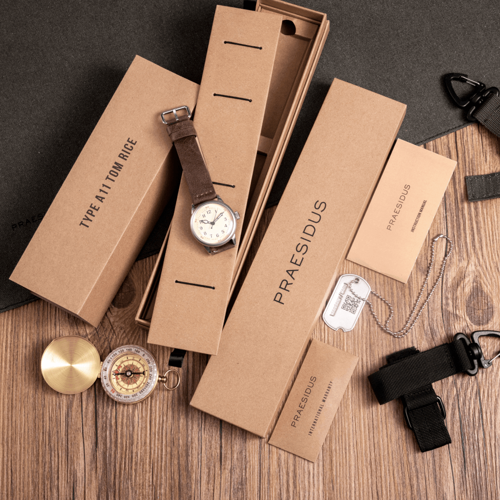 White Dial Military Watches With Leather Strap Tom Rice | Praesidus